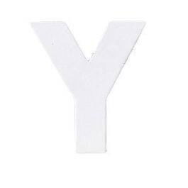 Letter karton 10 cm/ Wit- Y