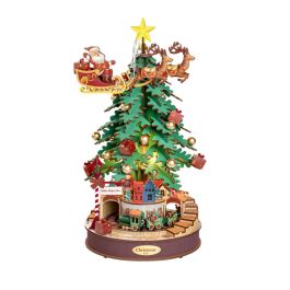 Robotime houten 3D puzzel - muziekdoos Christmas Melody Tree
