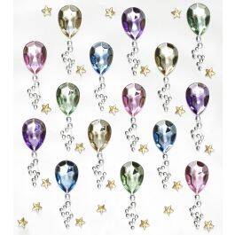 Strass stickers - pastel ballonnen