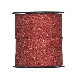 Cadeaulint - 25 meter - rood glitter