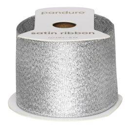 Lint - 8 meter - 40 mm - zilver glitters